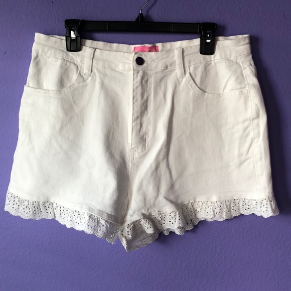 Dolls Kill | Shorts | White Denim And Lace Shorts | Poshmark